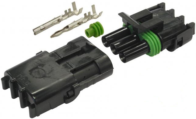 Other Connector, Plug & Socket - 3 Pin Waterproof Weather Pack Set