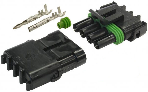 Other Connector, Plug & Socket - 4 Pin In Line Waterproof Weather Pack Set