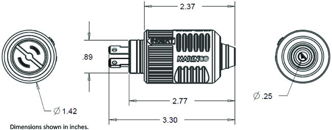 Other Connector, Plug & Socket - 2 Pin 40 Amp Round Plug Heavy Duty